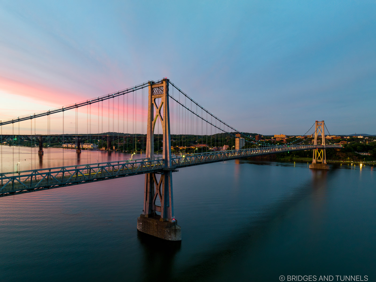 Mid-Hudson Bridge at Sunset - Bridges and Tunnels
