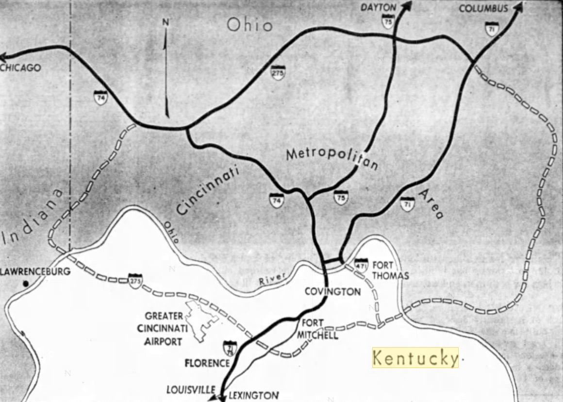 c. 1962 Circle Freeway Map - Bridges and Tunnels