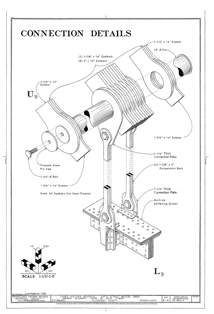 Sixth Street Bridge Drawing - Bridges and Tunnels